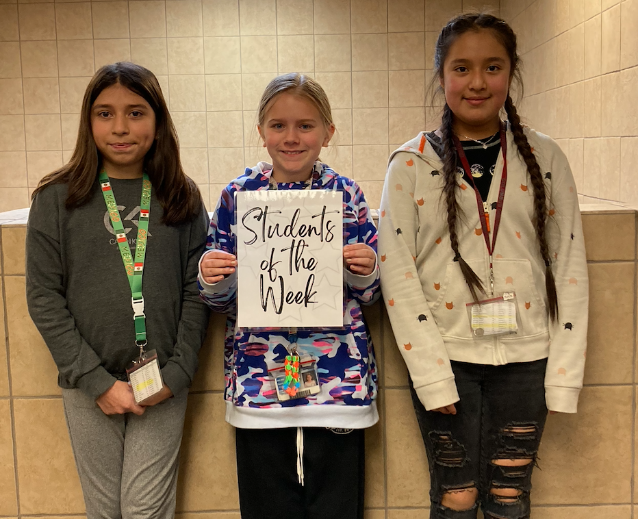 5th Grade Students of the Week | Columbus Middle School