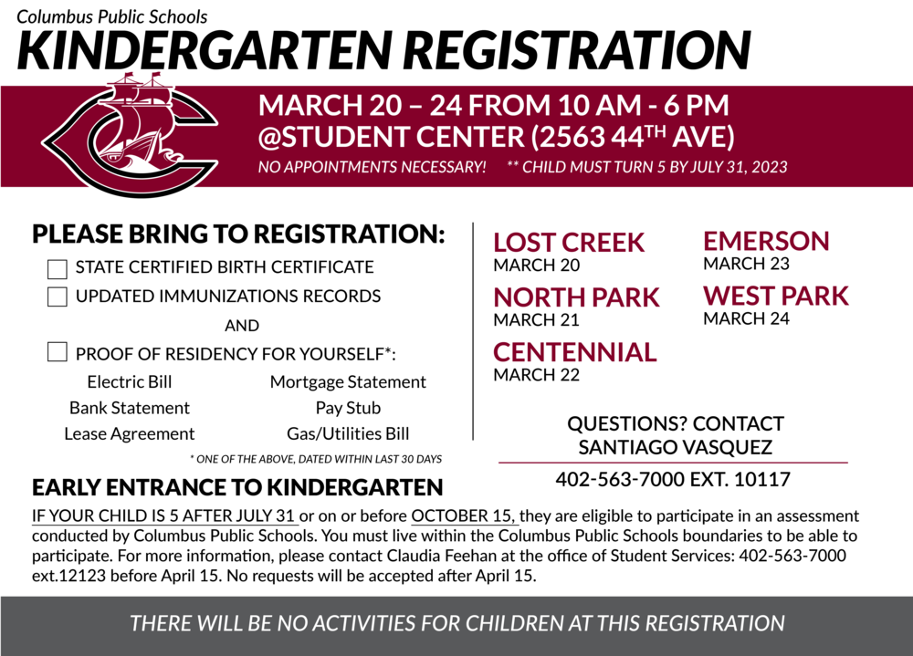 CPS Kindergarten Registration Announced | Columbus After School Program